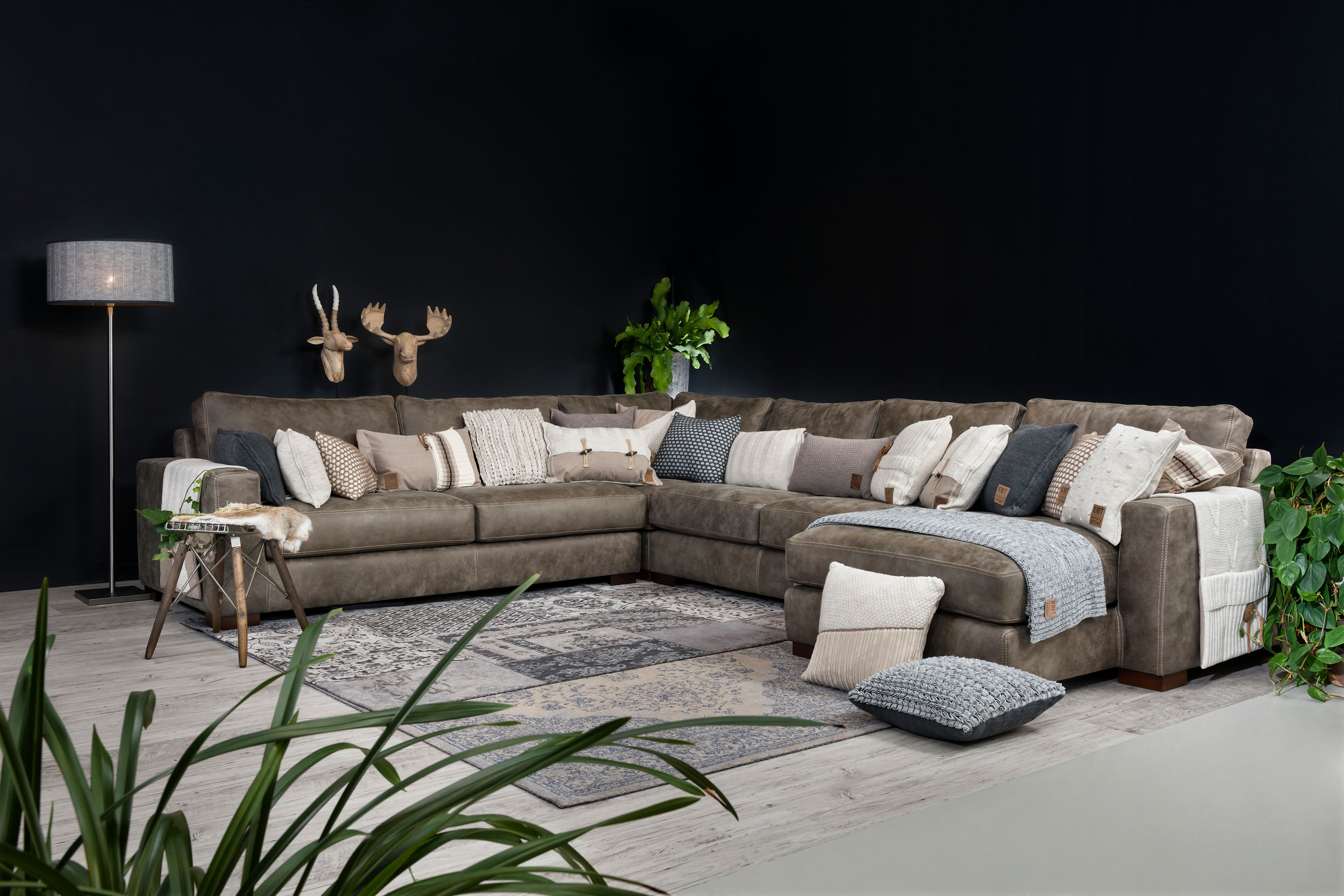 Knit Factory 6x6 Rib Lampenkap - Licht Grijs - Ø35 cm - Knit Factory ...