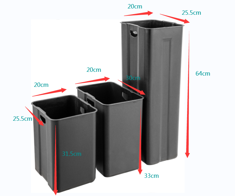 Luzzo® Ohio 60 ltr Afvalscheidingsprullenbak RVS – Pedaalemmer met Soft ...