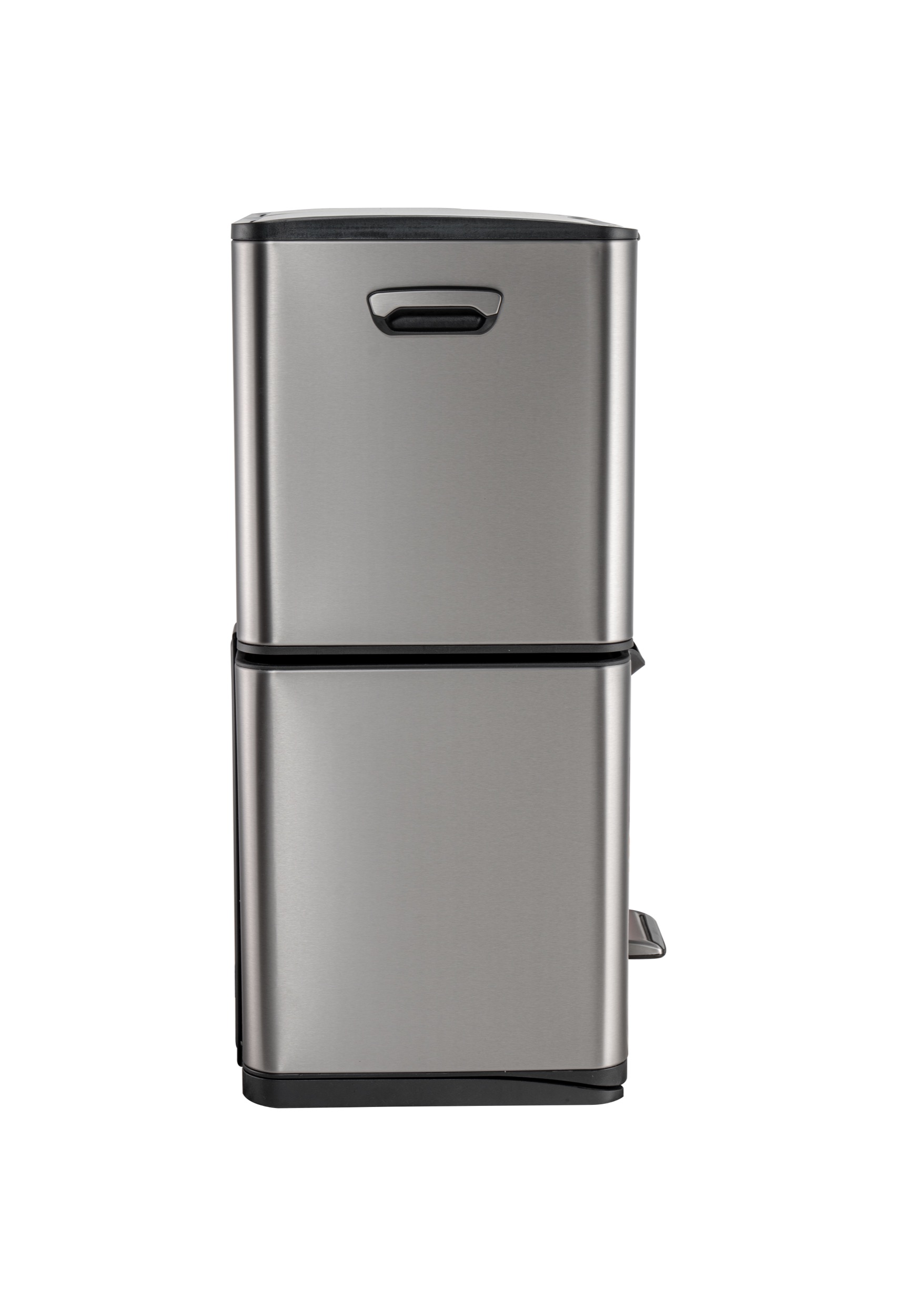 Luzzo® Ohio 60 ltr Afvalscheidingsprullenbak Metal Grey – Pedaalemmer ...